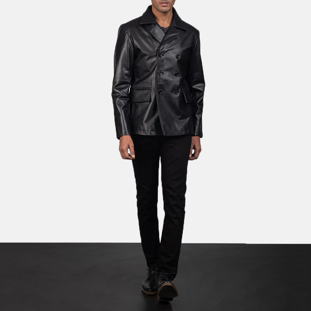 Mr. Bailey Leather Naval Peacoat – Good Leather Garments