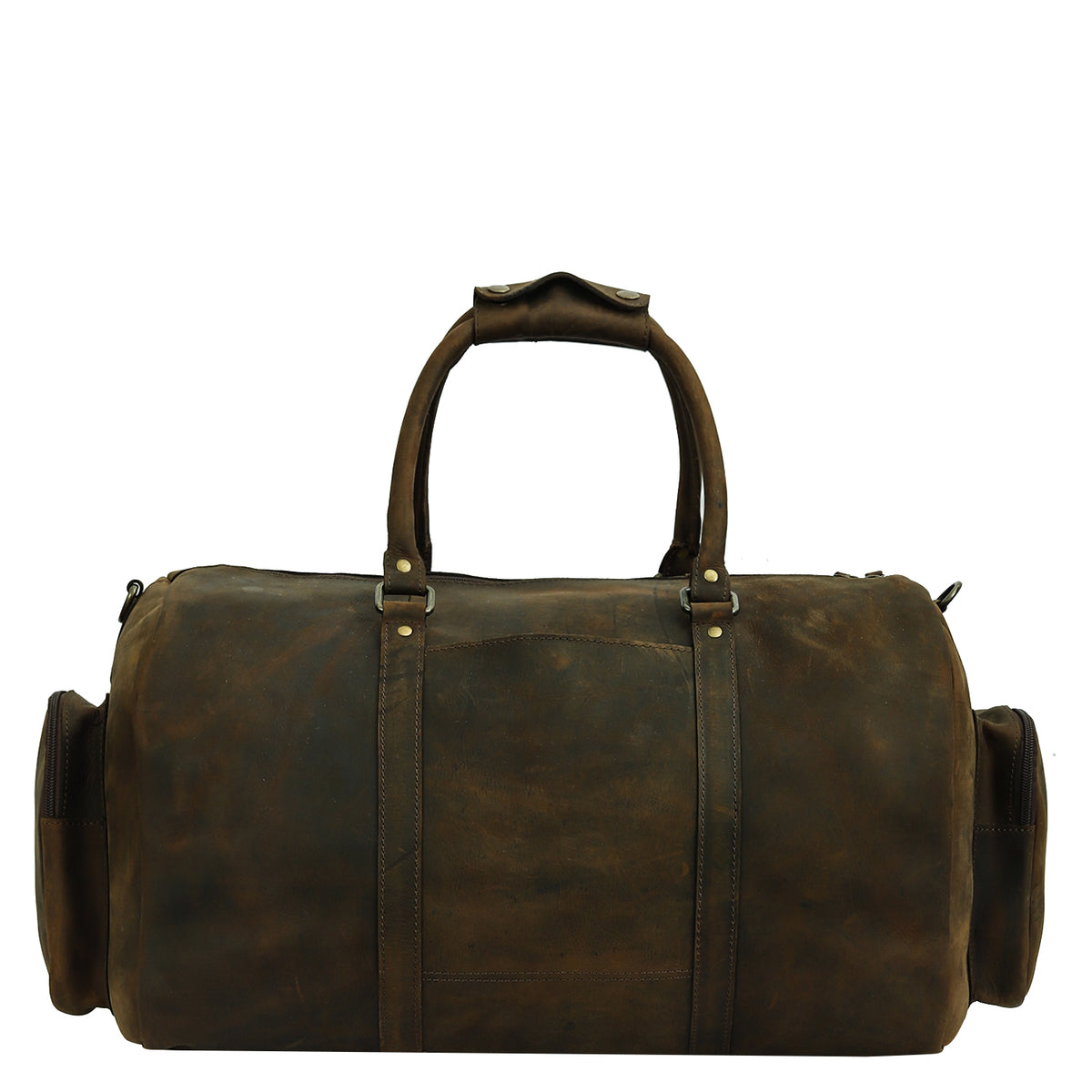 Handcrafted Crunch Leather Duffle Bag – Good Leather Garments