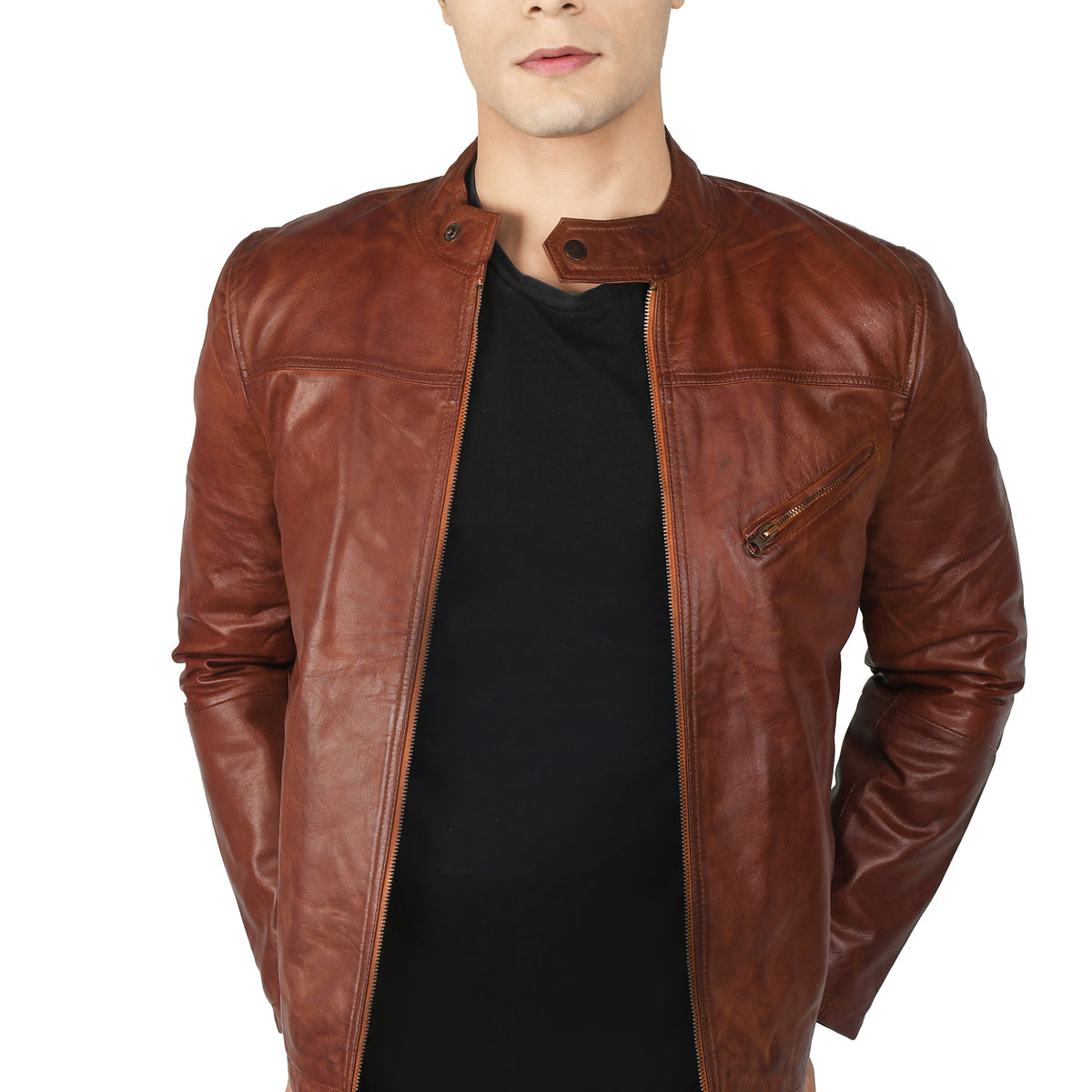Parja Brown Leather Jacket – Good Leather Garments
