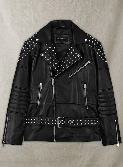 Studded Leather Biker Jacket – Good Leather Garments